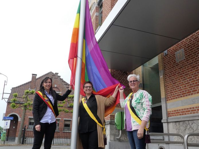 Regenboogvlag wappert aan administratief centrum | Londerzeel | hln.be
