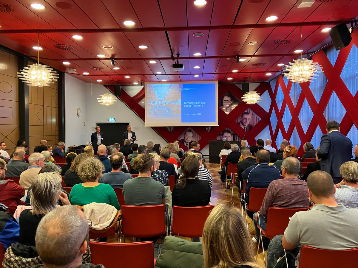 Ministerie door het stof in Tongelre, maar de indruk dat spoorviaduct ...