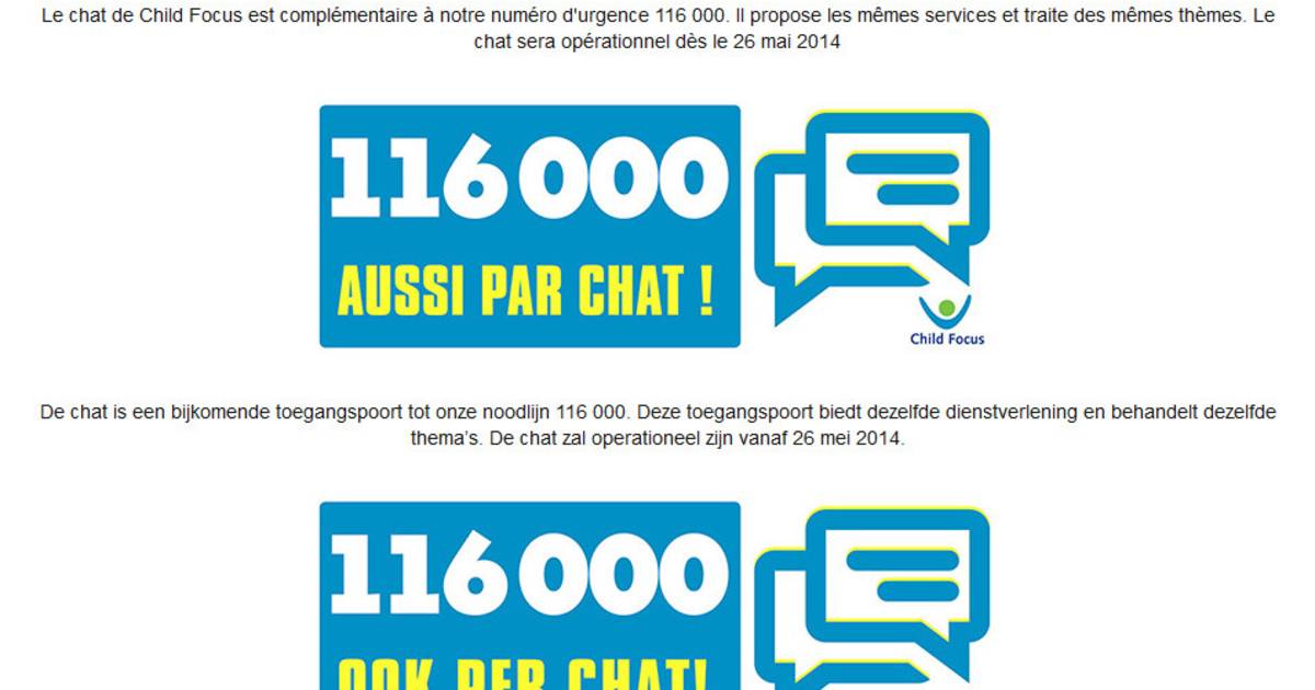 Child Focus se dote d'un nouveau système d'alertes | Belgique | 7sur7.be