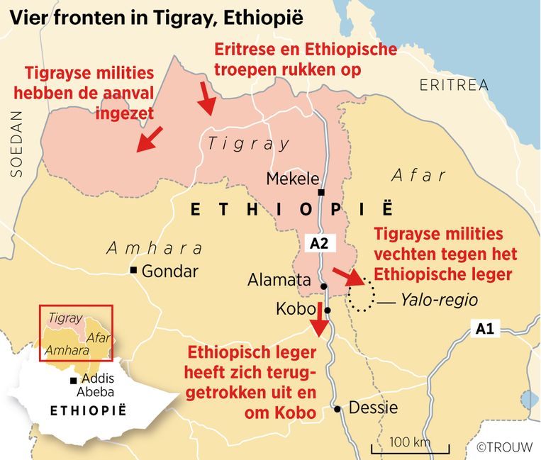 Oorlog om Tigray nu op vier fronten losgebarsten, ook het Eritrese ...