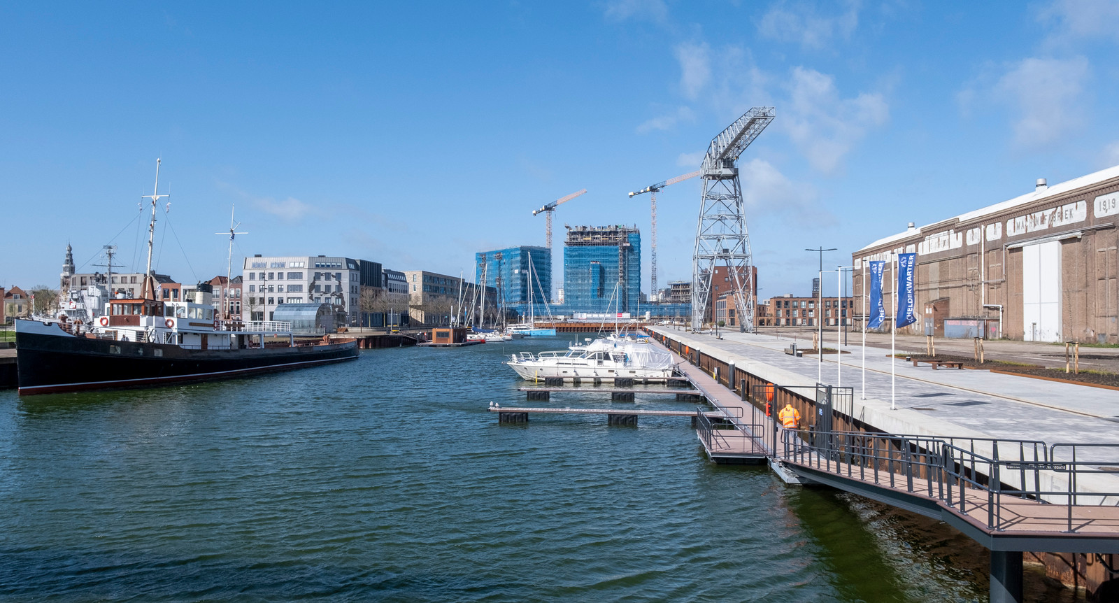 Nieuwe Dokbrug is scharnierpunt van het Scheldekwartier, Machinefabriek ...