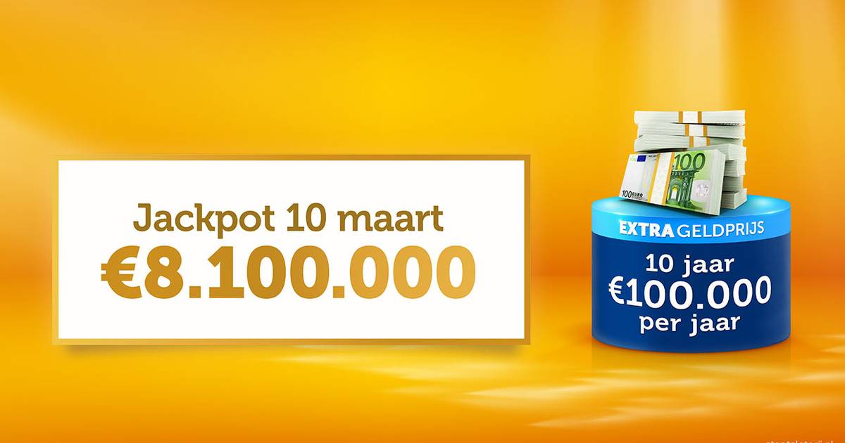 Nog 3 dagen: de Staatsloterij jackpot van 10 maart staat op 8.100.000 ...