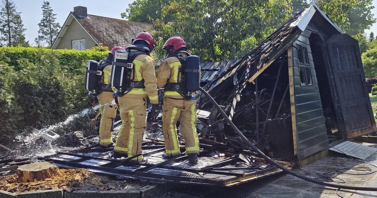 Schuur brandt af bij opknapbeurt in Valkenswaard, ontploffende accu ...
