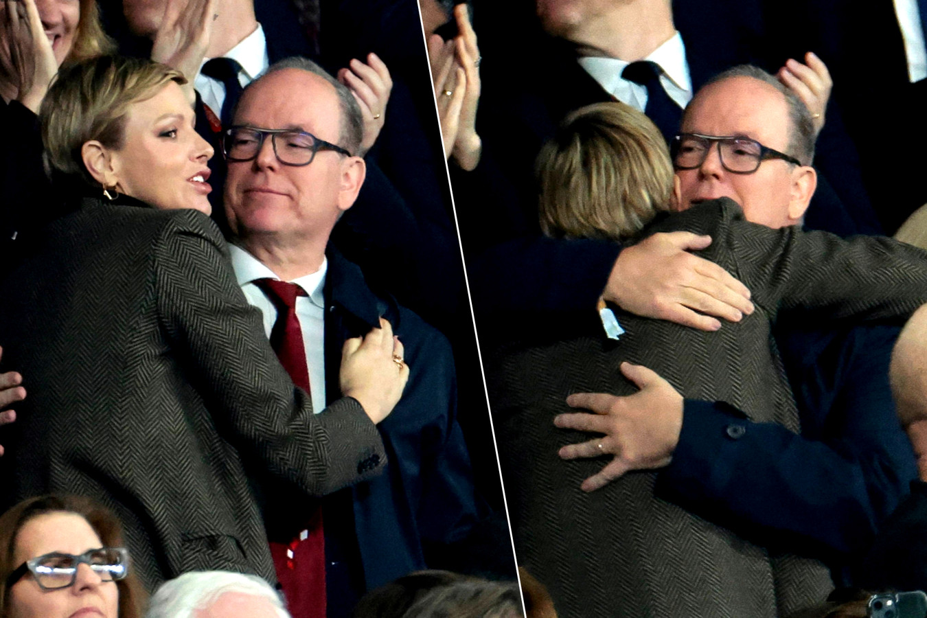 Zo intiem zag je hen nog nooit: prinses Charlène werpt zich in armen ...